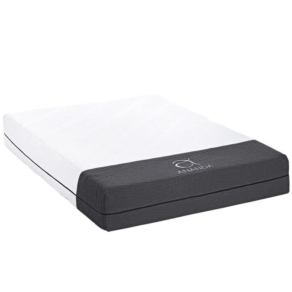 Greaton 12-Inch Ananda Pearl and Gel Memory Foam Mattress with Zipper System | Standard Size, Breathable, Medium Firm, Mesh Sides with Removable and Washable Cover, Twin XL