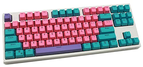 61 PBT Keycaps Tkl 87 Backlit PBT Keycap Set with Puller OEM Profile US Layout for DIY MX Switches 60%/61/87 TKL/104 RGB Mechanical Gaming Keyboard