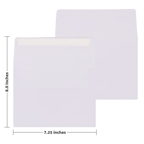 36-Pack White 5x7 Envelopes Self Seal A7 Envelopes, Mailing Envelopes, 5x7 Envelopes for Invitations, White Envelopes for 5x7 Cards, Letters, Photos, Thank You Cards, Wedding
