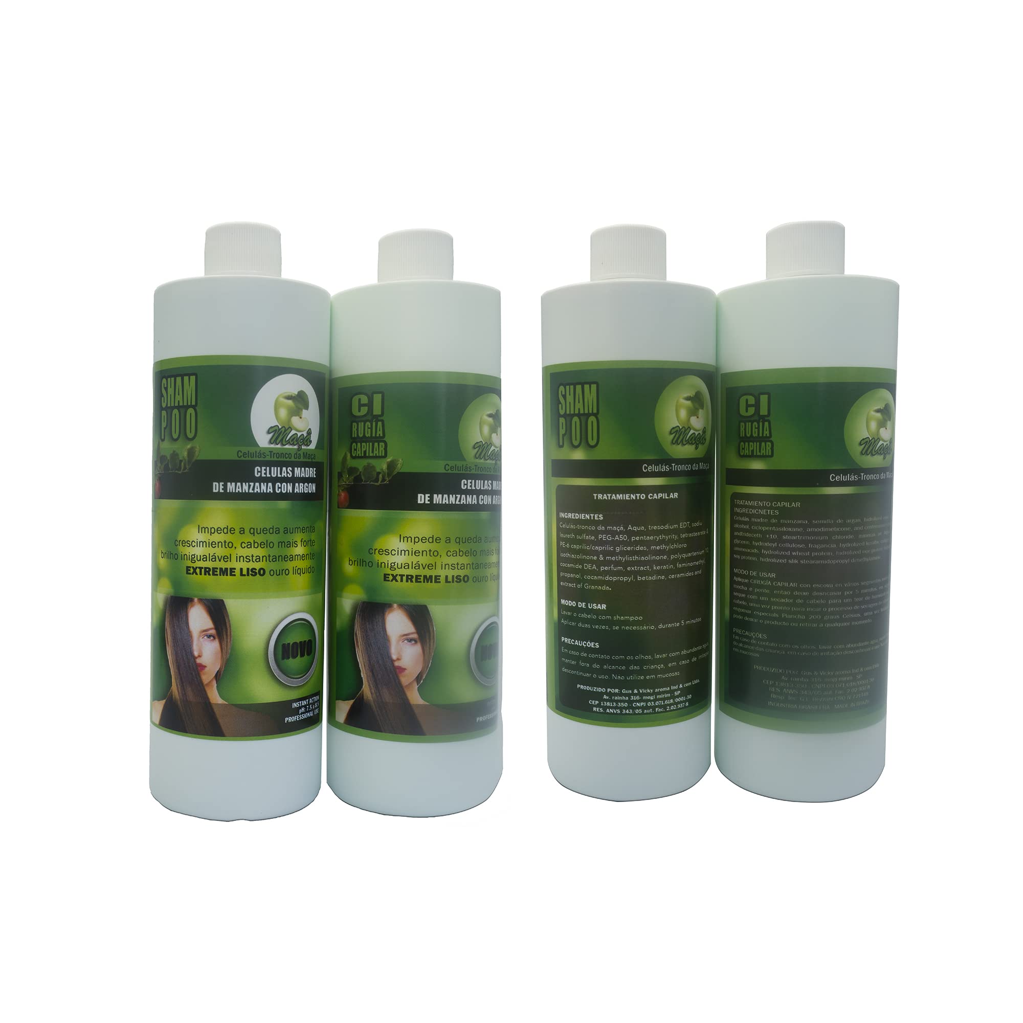 Cirugia Capilar De Celulas Madres De Manzana Con Argan (32 oz + Shampoo) Alisado Perfecto Y natural. (32oz)