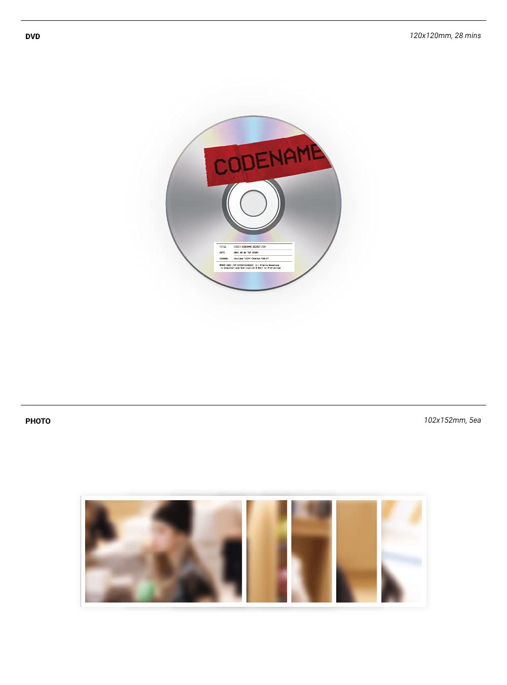 JYP Ent. [DVD] ITZY - Codename : Secret ITZY Behind DVD PHOTOBOOK Package+Extra Photocards Set (KTMCD0882)