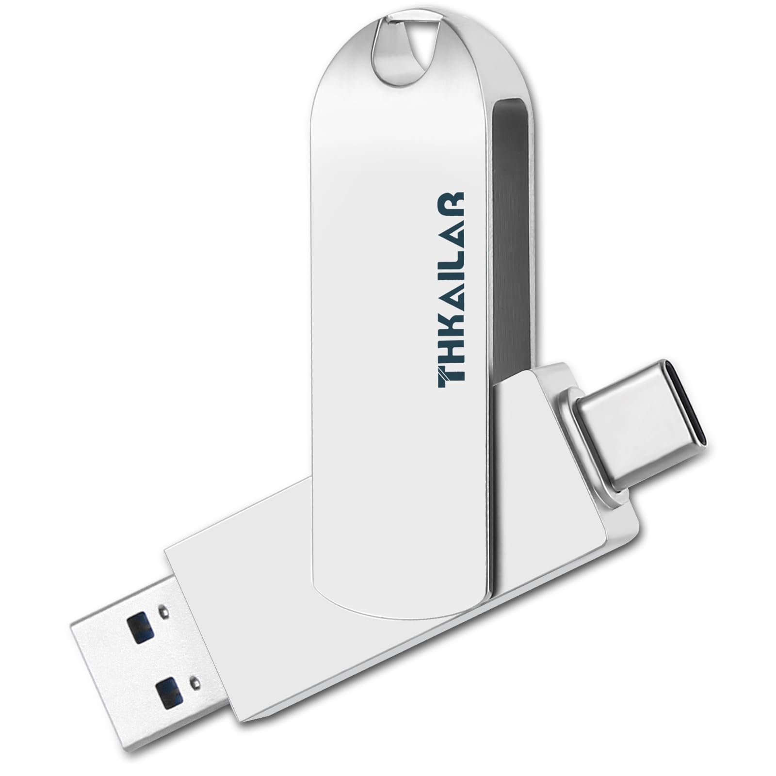 Thkailar 64GB USB C Flash Drive and USB 3.0,2 in 1 USB A to USB C Thumb Drive,Jump Drive/Memory Stick Dual Ports with Key Chain for Computer,Android Phone,MacBook Pro,Tablet,Laptop
