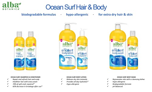 Alba Botanica Very Emollient Body Wash, Ocean Surf, 32 Oz