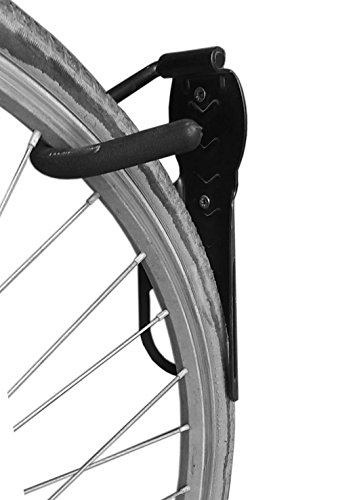 2PCS Bike Rack Garage Wall Mount Bikes Hanger Storage System Vertical Bike Hook for Indoor Shed - Easily Hang/Detach - Heavy Duty Holds up to 65 lb With Screws Black By Vilobyc