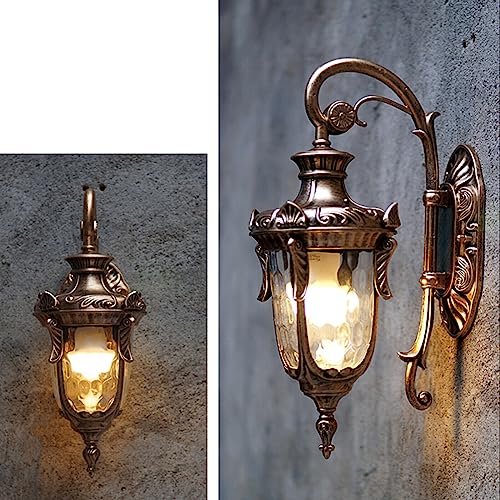 Bazargame Outdoor Wall Lantern,Outdoor Lighting Lantern Lamp,Dusk to Dawn Sensor Outdoor Wall Sconce,for Courtyard Garden House Garage Entrance(Bronze)