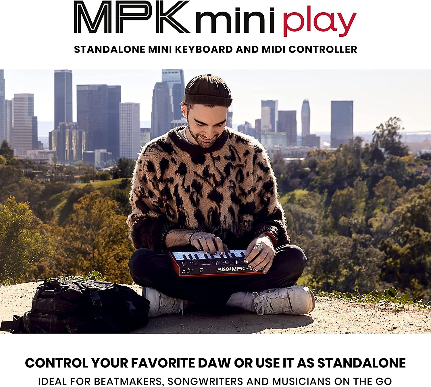 AKAI Professional MPK Mini Play MK3 and M-Audio HDH40-25-Key USB MIDI Keyboard Controller with Beat Pads, Studio Headphones and Software Suite