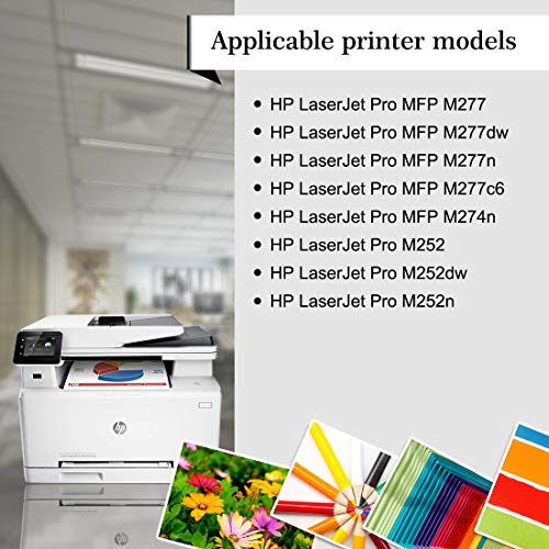 Chyumink Compatible Replacement for HP 201X 201A CF400X Black Toner Cartridges for use with HP Color Pro M252dw M252n MFP M277d M277n M277c6 Series Printer- 2 Pack
