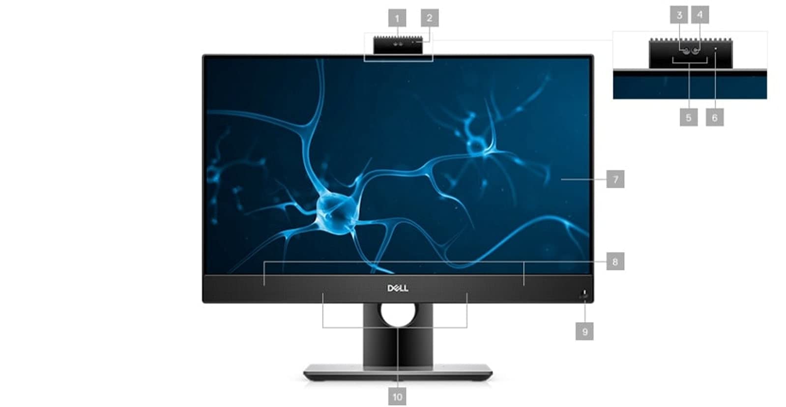 Dell OptiPlex 7480 AIO 23.8 - Intel Core i7 10th Gen - i7-10700 - Eight Core 4.8Ghz - 512GB SSD - 16GB RAM - 1920x1080 FHD - Windows 10 Pro (Renewed)