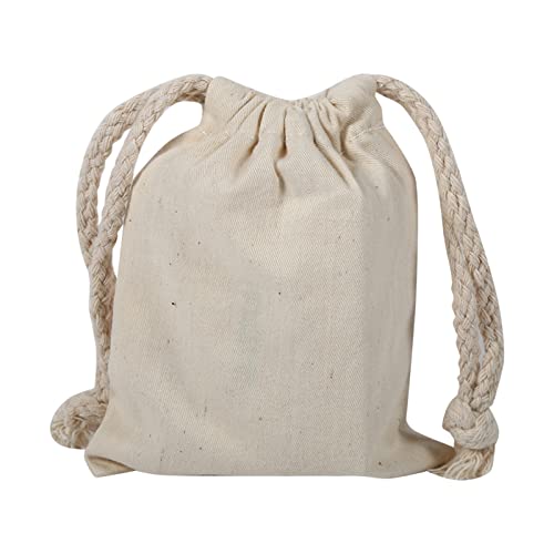 Oumefar Large Capacity Drawstring Storage Bag Natural Cotton Drawstring Storage Laundry Sack Dirty Clothes Bag for Travel Home Use