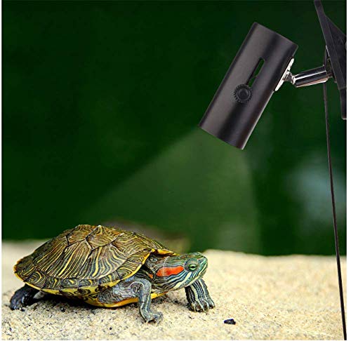 Clamp Light Fixture, E26/E27 Ceramic Clamp Lamp Light with Dimmable Switch, 110V Multifunction Adjustable Habitat Lighting & Heat Lamps Holder Stand for Pet Heat Bulbs Lamps Use, Black