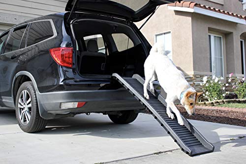 MaxWorks 50524 61" Portable Folding Pet Ramp, Black