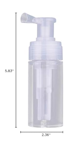 AKOAK 1 Pack 110ml Portable Detachable Travel Spray Bottle Container PET Cosmetics Bottle Transparent Dry Powder Spray Bottle