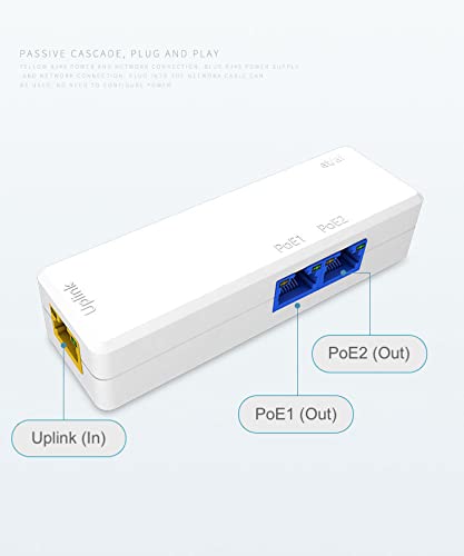 KENUCO PoE Extend Switch, IEEE802.3af/at/bt, PoE+ BT Port 48V 60W Output, Cascade 3-4 Times, Distance Extend 330 ft,No Power Required, Plug&Play.