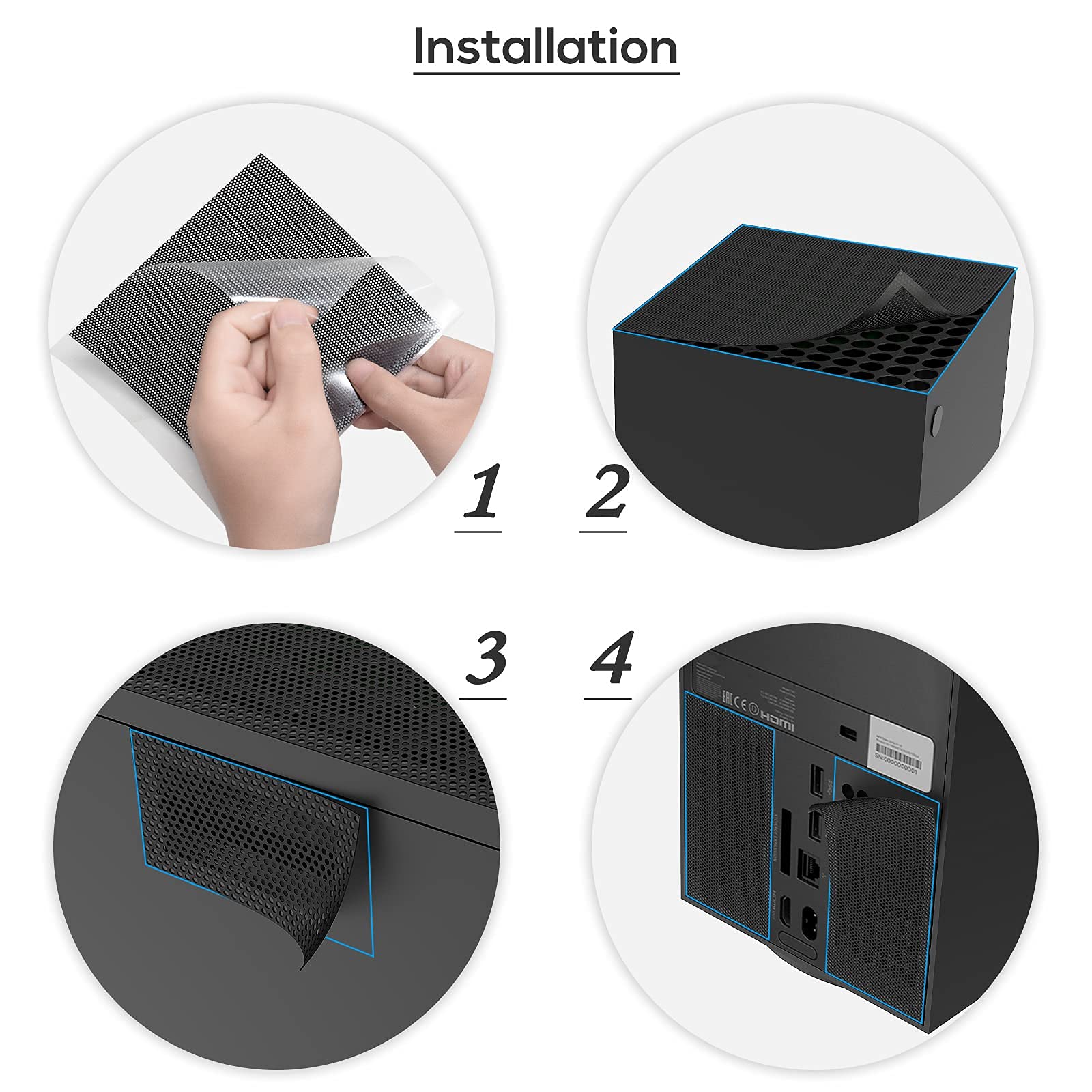 2 Pack Dust Cover Compatible with Xbox Series X, YUANHOT Cooling Fan Filter Dustproof Cover Vent Cover Accessories Kit