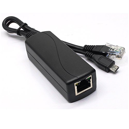 ANVISION 2-Pack Active 5V 2.4A PoE Splitter Adapter IEEE 802.3af Compliant Micro USB 48V to 5V/2.4A for Tablets, Dropcam or Raspberry Pi, IPC, IP Camera and More