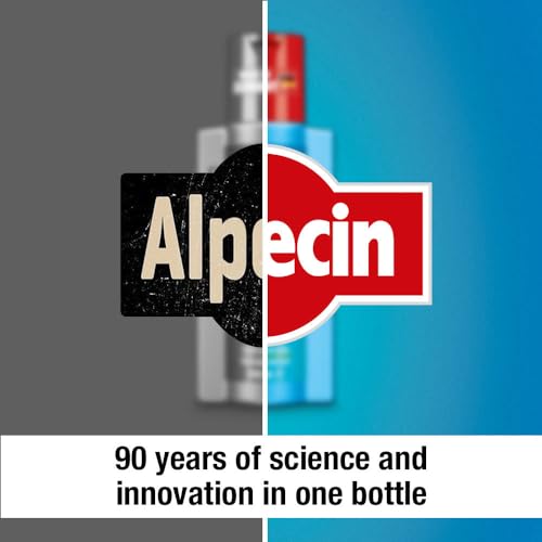Alpecin Hybrid Caffeine Shampoo for Men with Dry, Itchy, Sensitive Scalps Moisturizes Thinning Hair Natural Hair Growth, 8.45 fl. oz.