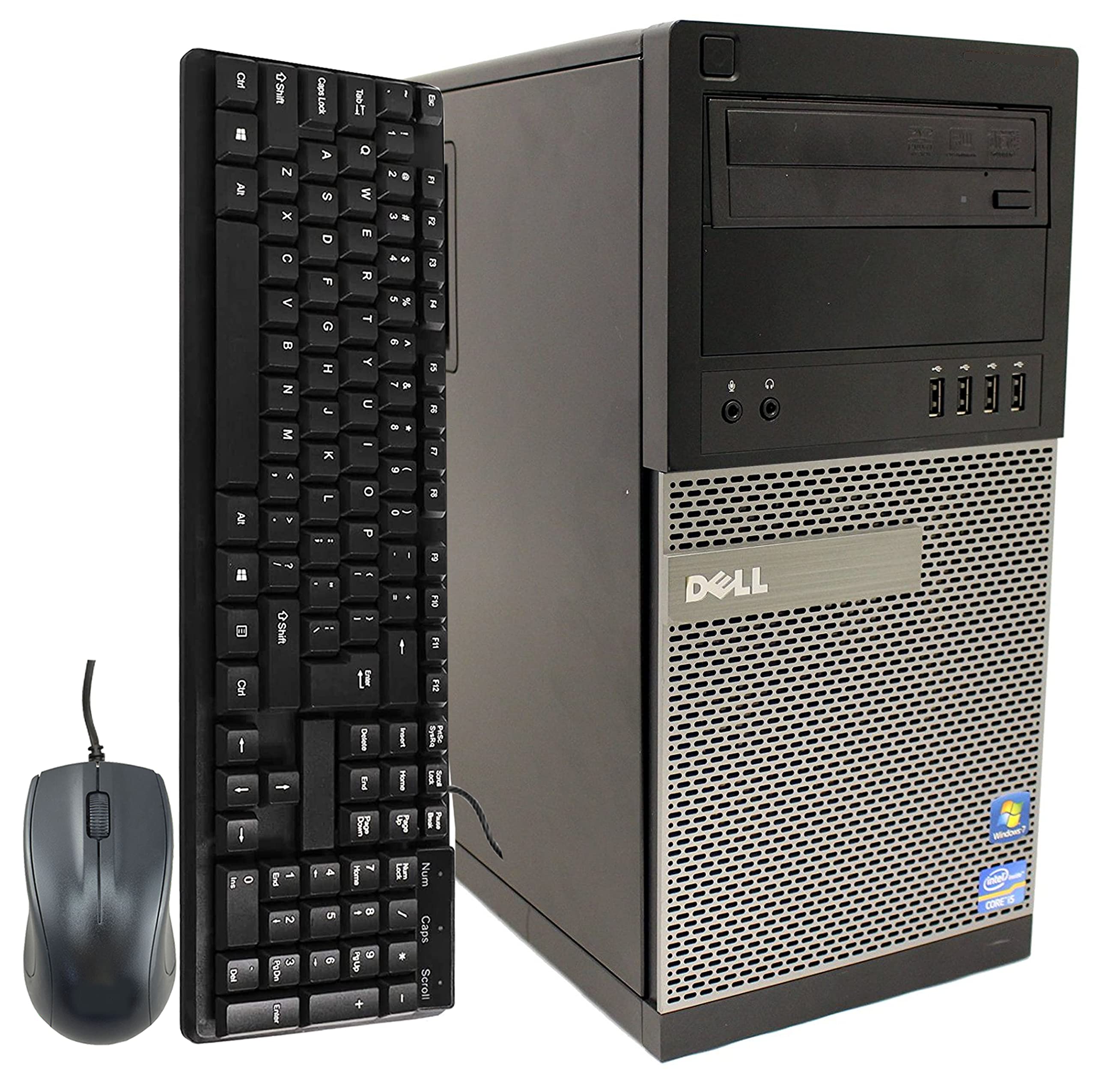Dell OptiPlex Tower Computer Desktop PC, Intel Core i5 Processor, 16GB Ram, 128GB M.2 SSD + 500GB Hard Drive, HDMI, Nvidia GeForce GT 1030 4GB, Wi-Fi & Bluetooth, Windows 10 (Renewed)