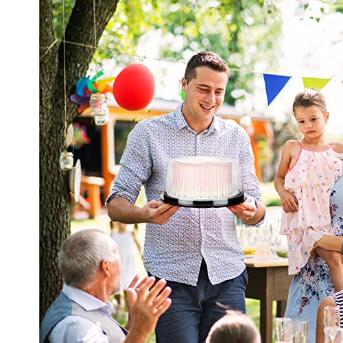 20 Pieces Round Cake Carrier 10 Inch Plastic Containers for Cake Clear PET Cake Transport Container Disposable Cake Containers Carriers with Dome Lids Cake Holder Display Containers for Transport