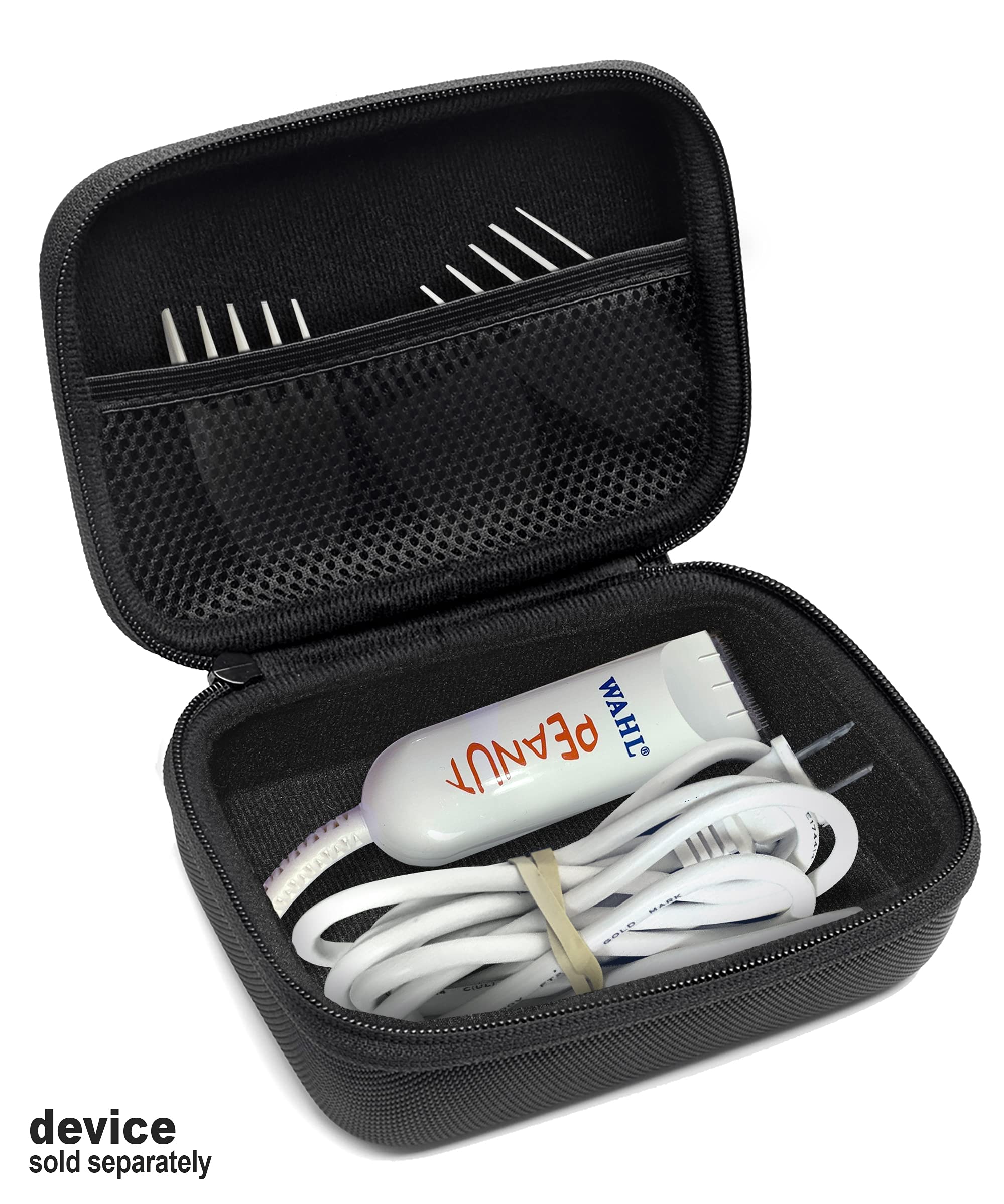 GETGEAR case for Wahl Professional Peanut Clipper/Trimmer #86W55-200, Peanut Classic #8685, #8081, Wahl Clipper Elite Pro 79602, Smart Divider for Separated Compartment for Trimmer and Accessories