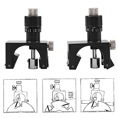 2Pcs Magnetic Planer Blade Setting Jig,Adjustable Planer Jointer Knife Blade,Gauge Setter Jointer Planer Knife Setting Woodworking Tool with Wood Box,Simple Set up,Dia 3 to 5 Inch