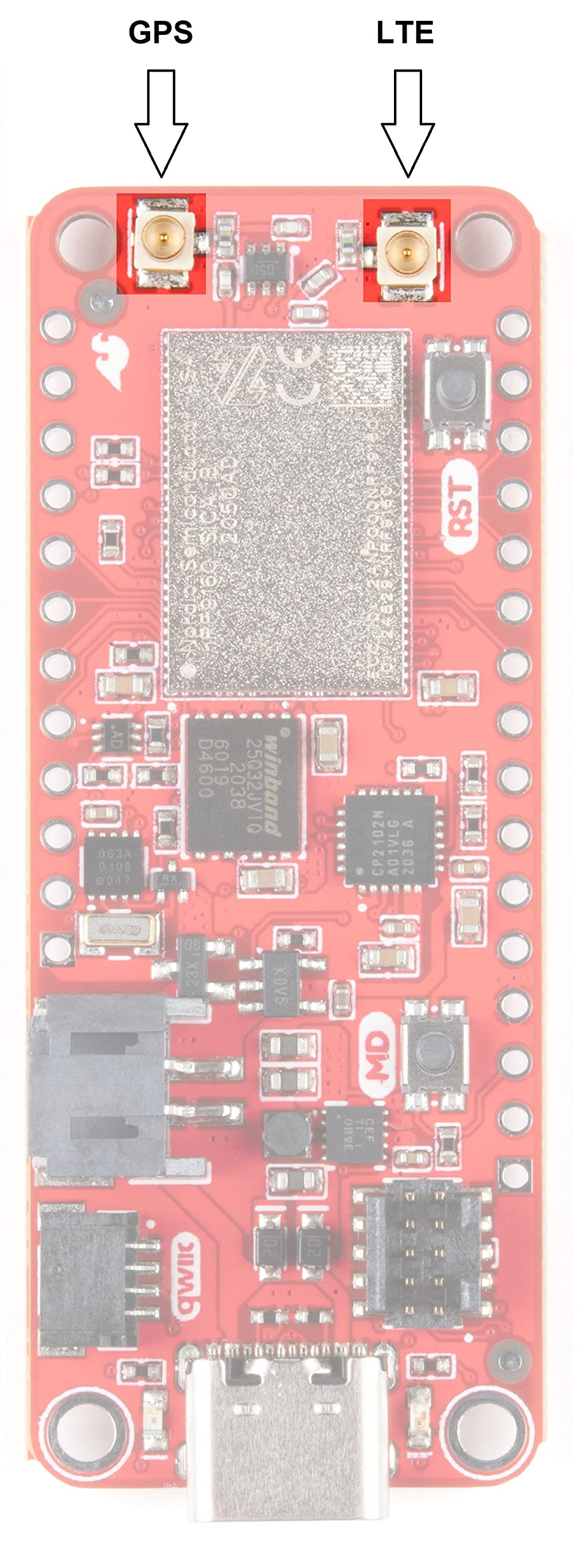 SparkFun Thing Plus - nRF9160 - Feather Compatible Footprint- CAT M1 LTE- NB-IoT Cellular Communication- Online Hookup Guide- 2.8V to 5.5V- Qwiic Connection- 4MB External Flash for Offline Storing