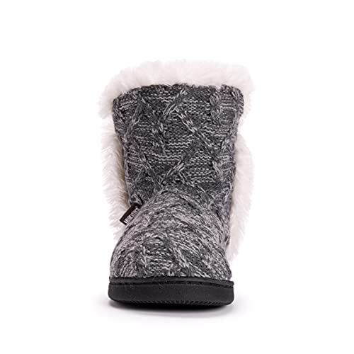 MUK LUKS baby girls Muk Luks® Women's Cheyenne Slipper, Grey Marl, Medium US