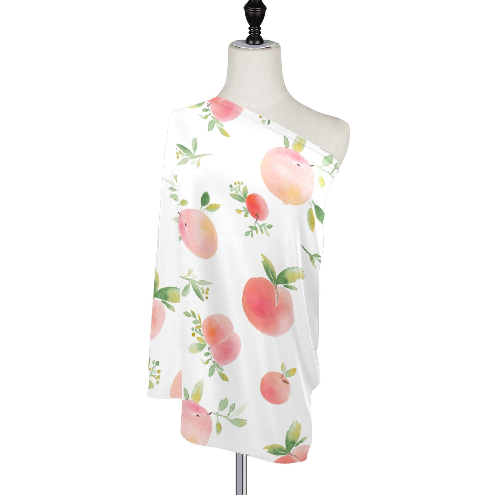Nursing Cover Breastfeeding Scarf Watercolor Peaches- Baby Car Seat Covers, Stroller Cover, Carseat Canopy(8ya7a)