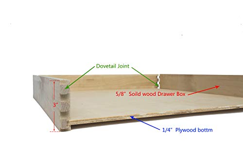 COUVER 27 inch DIY Non-Assembled Birch Wood | Cabinet Pull-Out Shelf | Slide Out Drawer Box | Pull-Out Tray | Slide-Out Organizer | Non Soft-Close Slide Rail