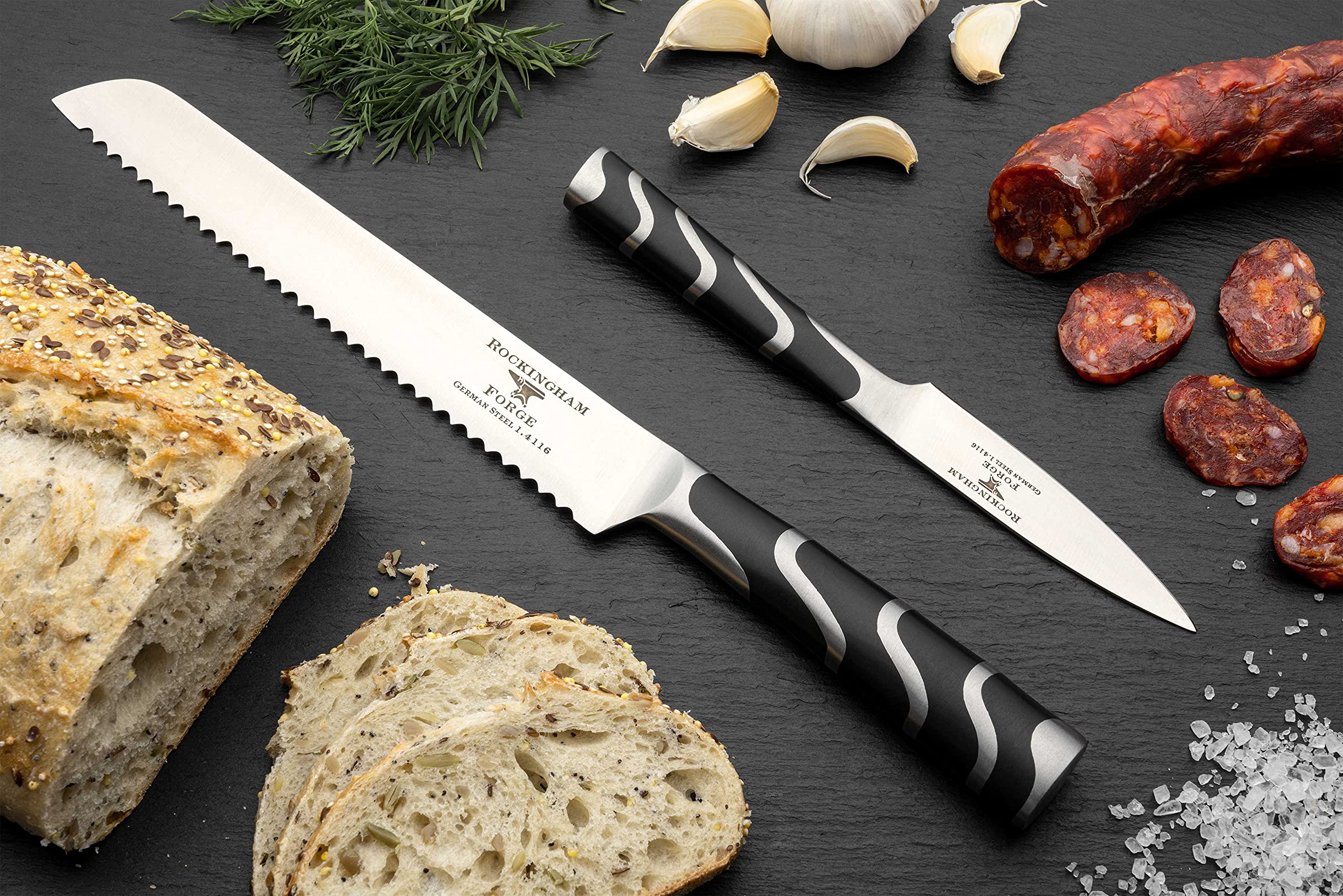 Rockingham Forge 128 Series 4 Inch Vegetable Knife with German Steel Blade, Ergonomic Handle Made of ABS Plastic and Steel, Paring Knife