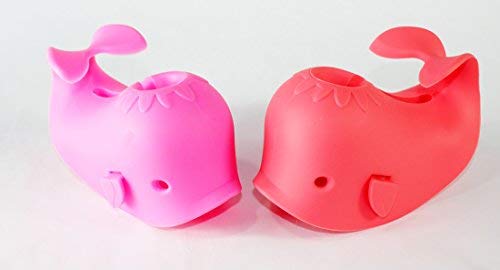 Aurelie Silicone Whale Tub Faucet Cover for Kids, Protective Baby Safety Products for the Bathtub Spout, Melon