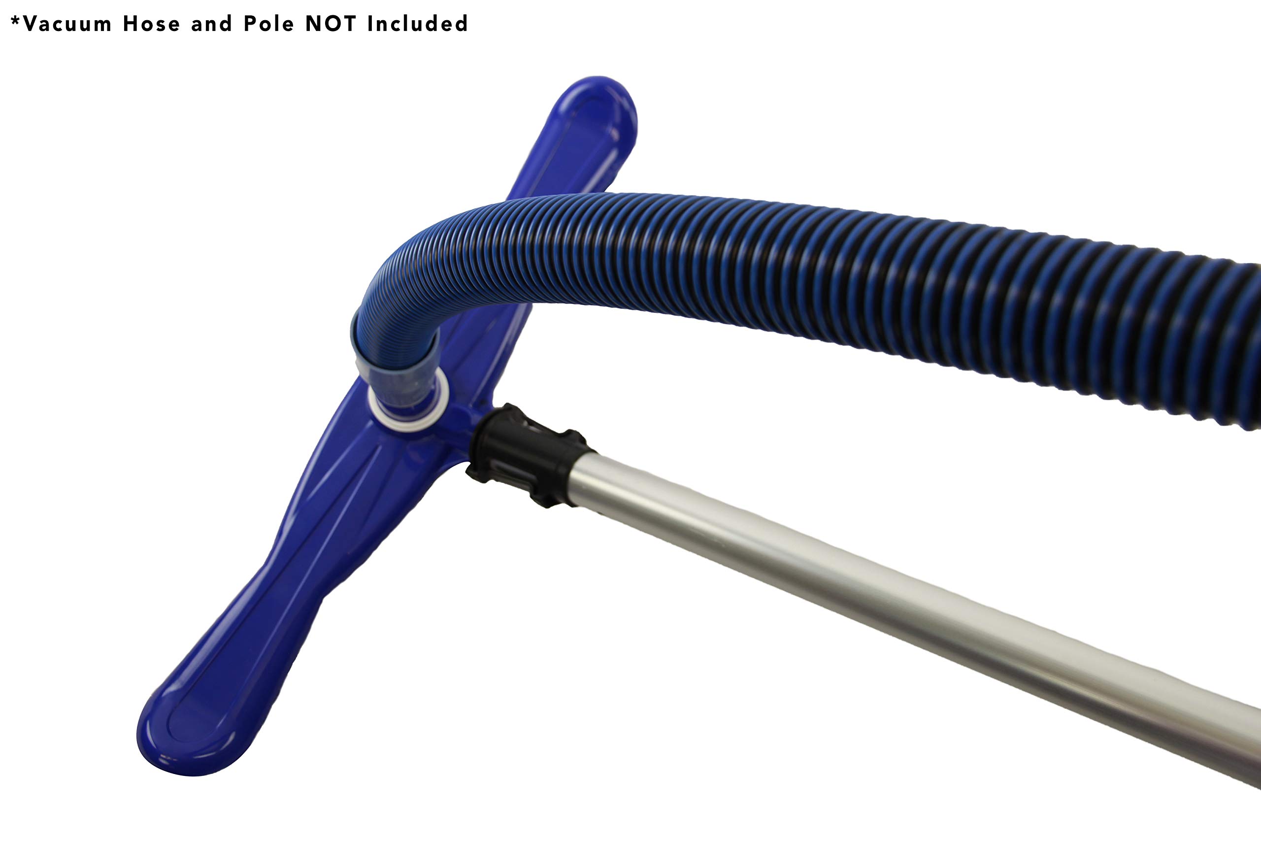 20-Inch Plastic Pool Vacuum Brush | Perfect for Cleaning Your Pool Wall | Compatible with Standard Telescoping Poles | Light Weight with Strong Nylon Bristles