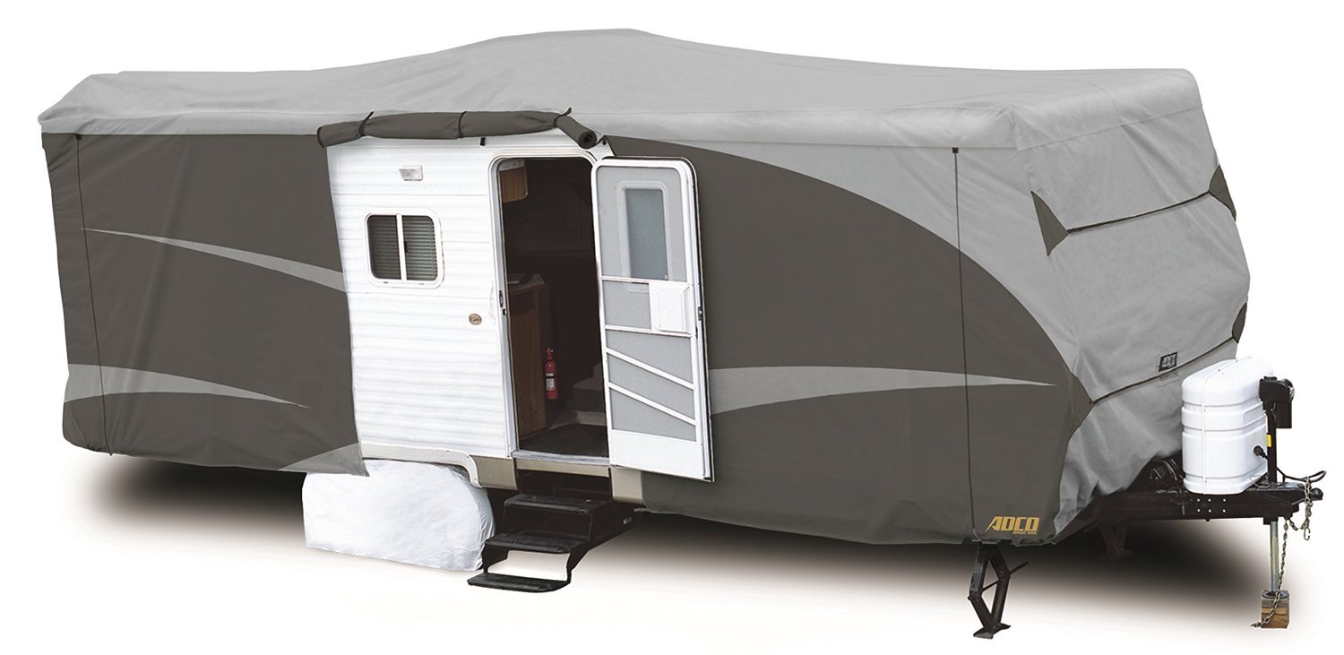 ADCO 52245 Designer Series SFS Aqua Shed Travel Trailer RV Cover - 28'7 Inch - 31'6 Inch, Gray