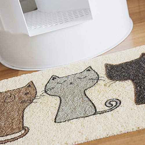 Cat Litter Mat,Super Cute Cat Feeding Placemat for Puppy Pet Food Catching,Water-Resistant,Durable and Easy to Clean.