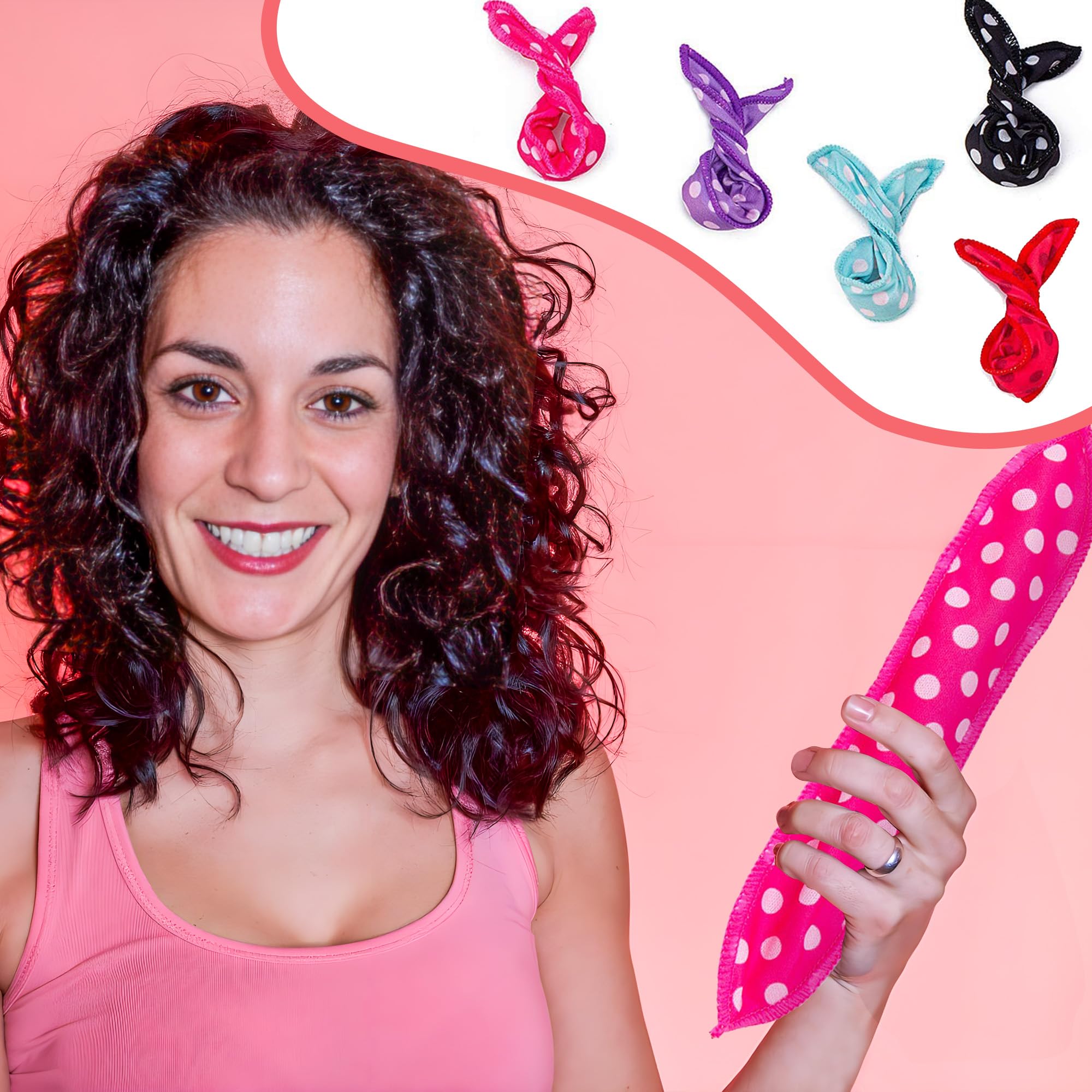 30 Pieces Hair Curler Rollers DIY Night Sleep Foam Hair Styling Tools Flexible Soft Sponge Pillow Hair Rollers With Storage Bag (5 Colors)