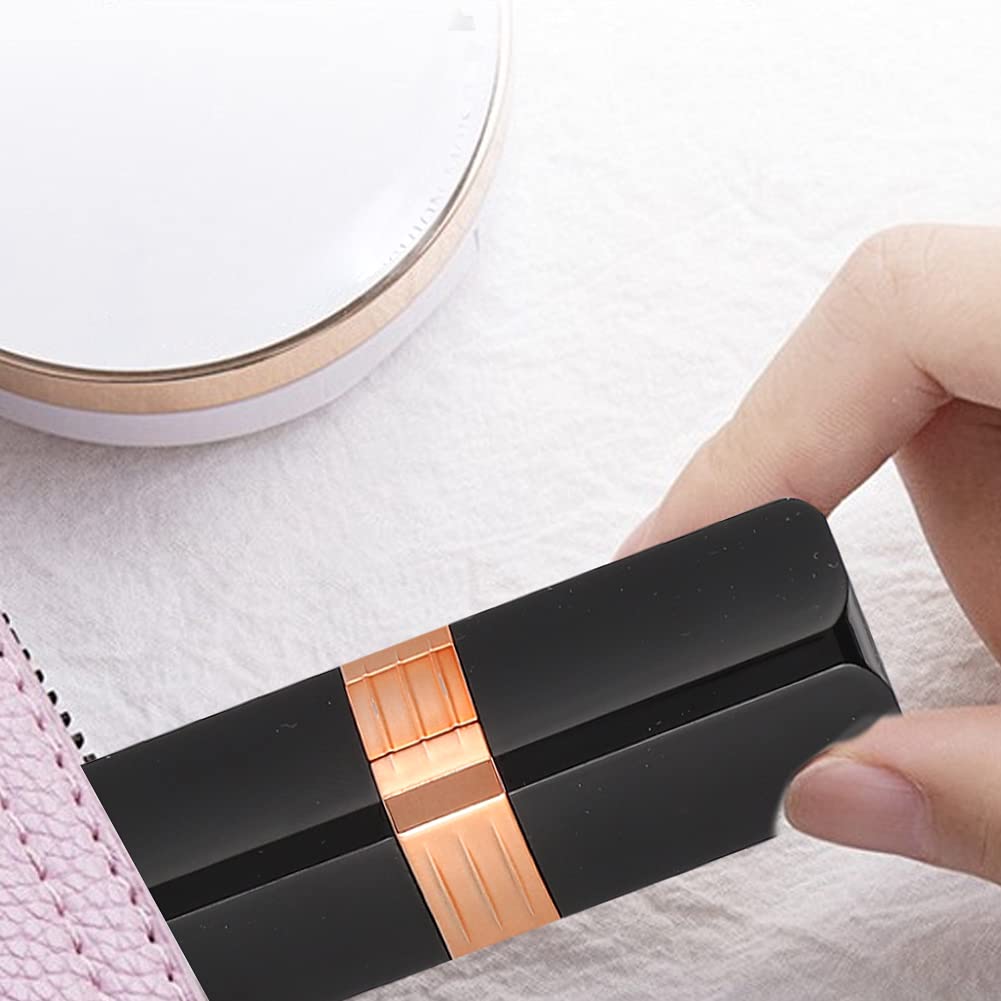 Hair Removal Machine, Compact Cute Lipstick Shape Mini Electric Hair Remover Face Body Hair Removal Machine for Women (Black)