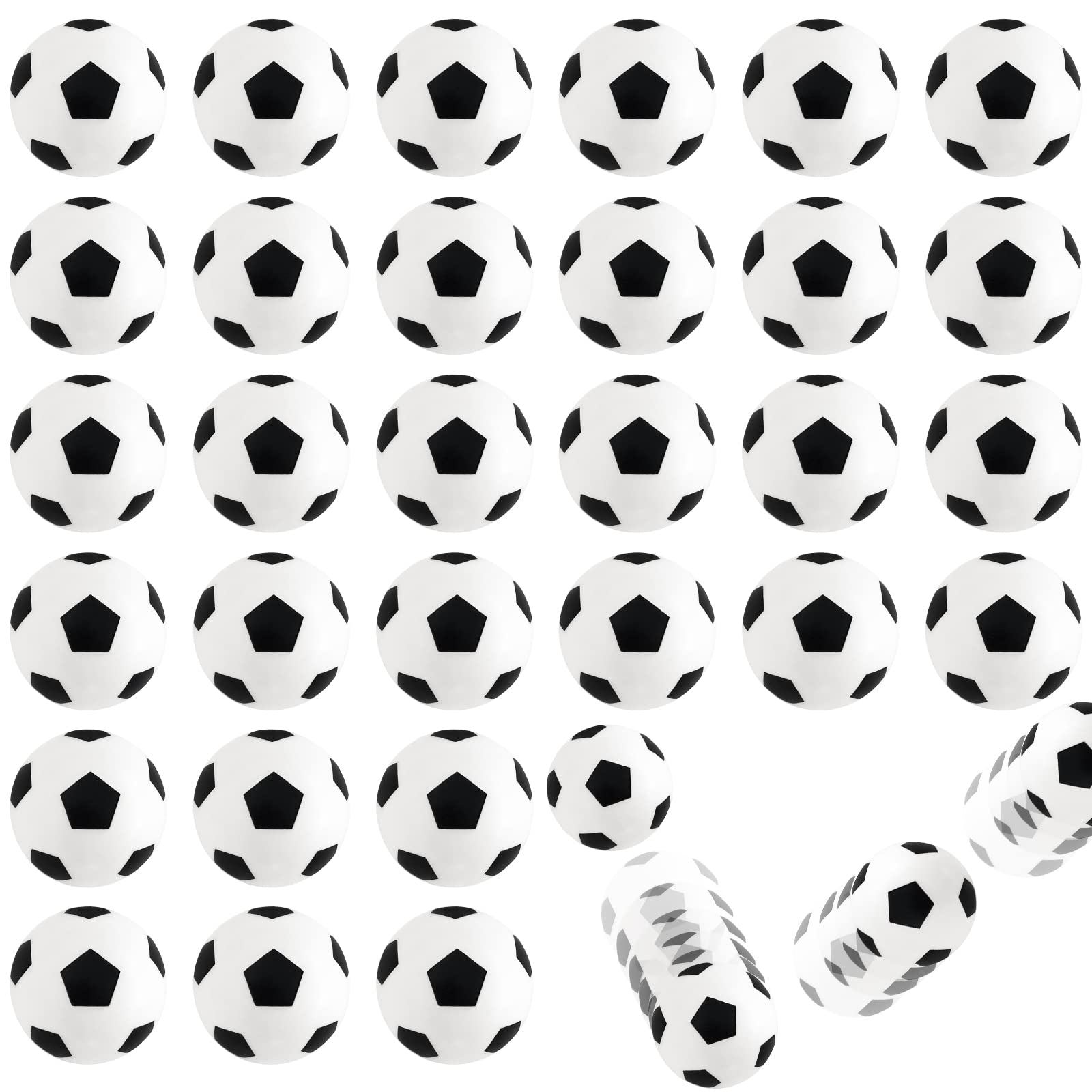 Xeehwb 30pcs Bouncy Balls,Soccer Bouncing Balls,Sports Rubber Bounce Balls,High Bouncing Soccer Balls for Stress Relief,Party Favors,Ball Games,Classroom Prizes,Stocking Stuffers(27mm)