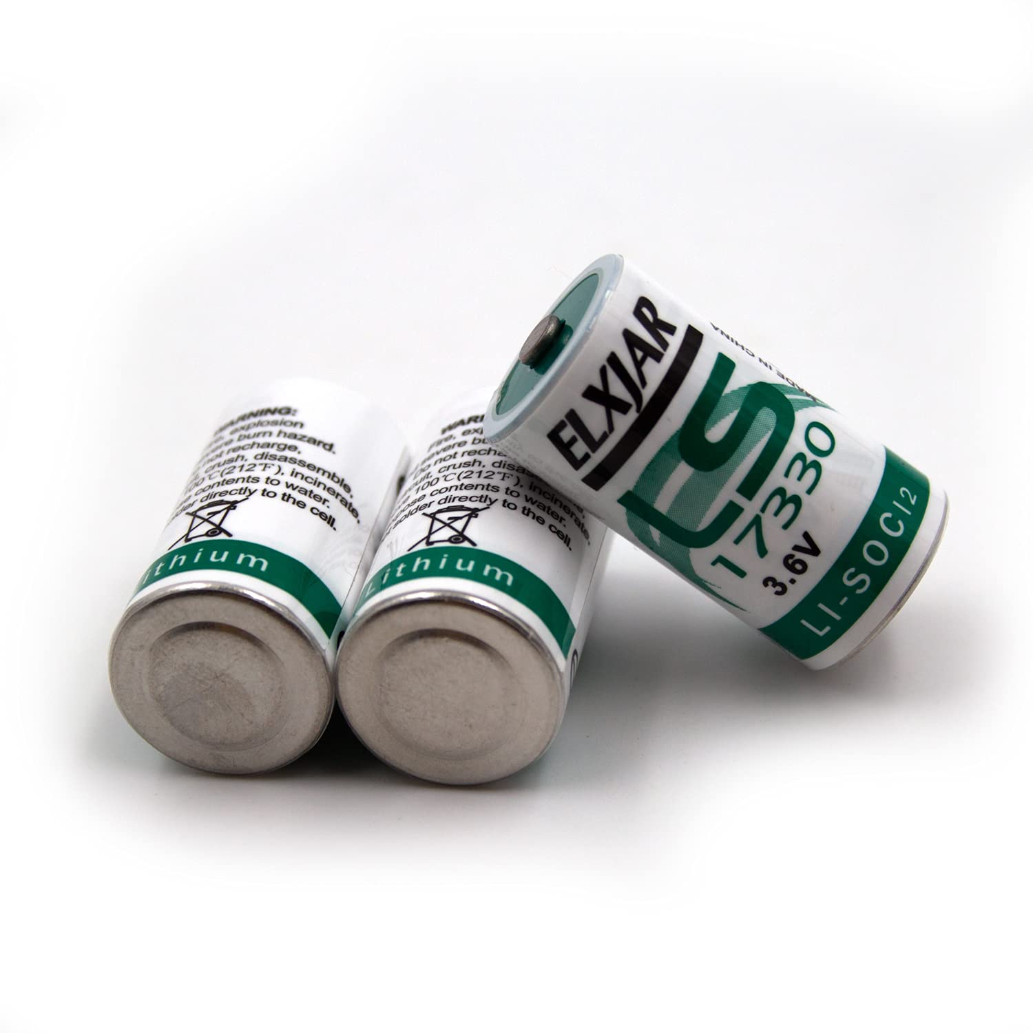 YUTSUJO (3-Pack) 3.6V 2100mAh 2/3A LS17330 Lithium Battery Pack for SAFT Hunting Dogs, Carbon Monoxide Detectors, Intrusion Sensors, Invisible Fencing,Smart Utility Metering, Emergency Backup