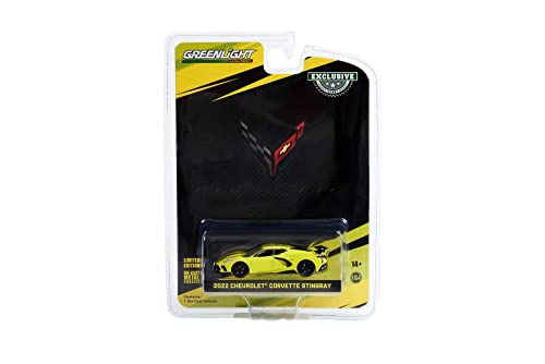 2022 Chevy Corvette C8.R Stingray, Yellow - Greenlight 30321/48-1/64 Scale Diecast Model Toy Car