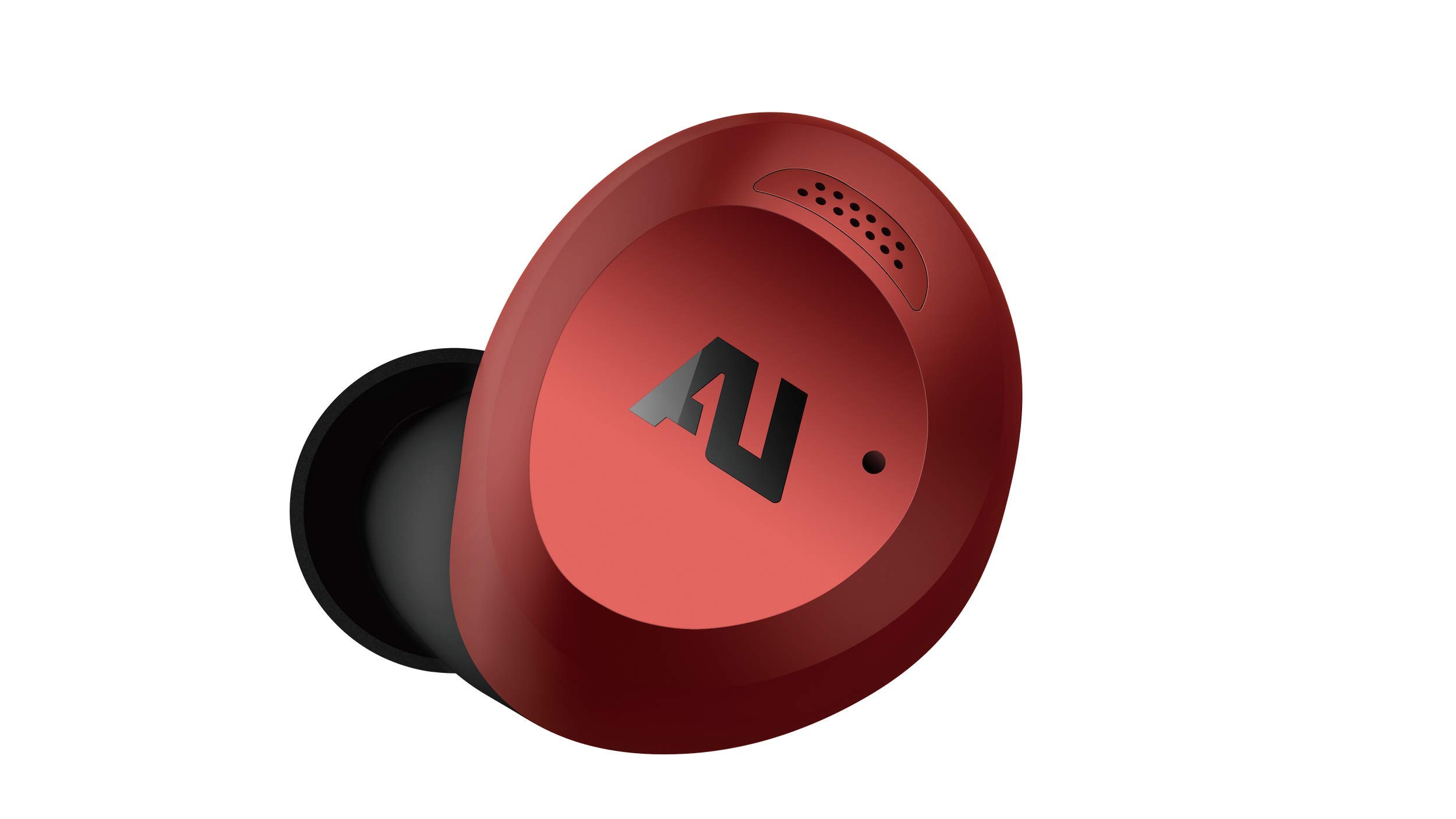 ausounds AU-Stream Hybrid Bluetooth True Wireless Hybrid Active Noise Cancelling Earbuds with Touch Controls, Wireless Charging Case, and Premium Dynamic Drivers, Red