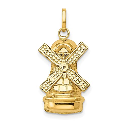 14k Windmill Charm, 14 kt Yellow Gold