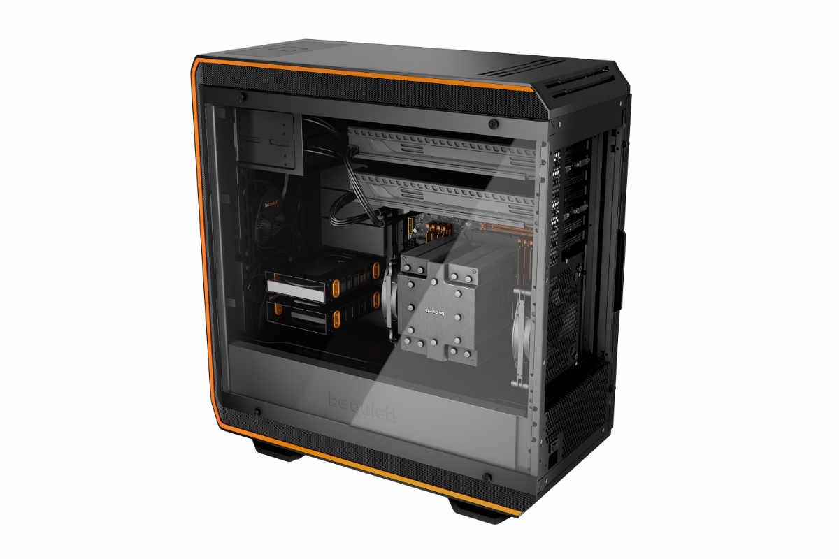 be quiet! Dark Base PRO 900 Orange Rev. 2, Full Tower ATX, 3 Pre-Installed Silent Wings 3 Fans, BGW14, Tempered Glass Window, RGB LED Illumination