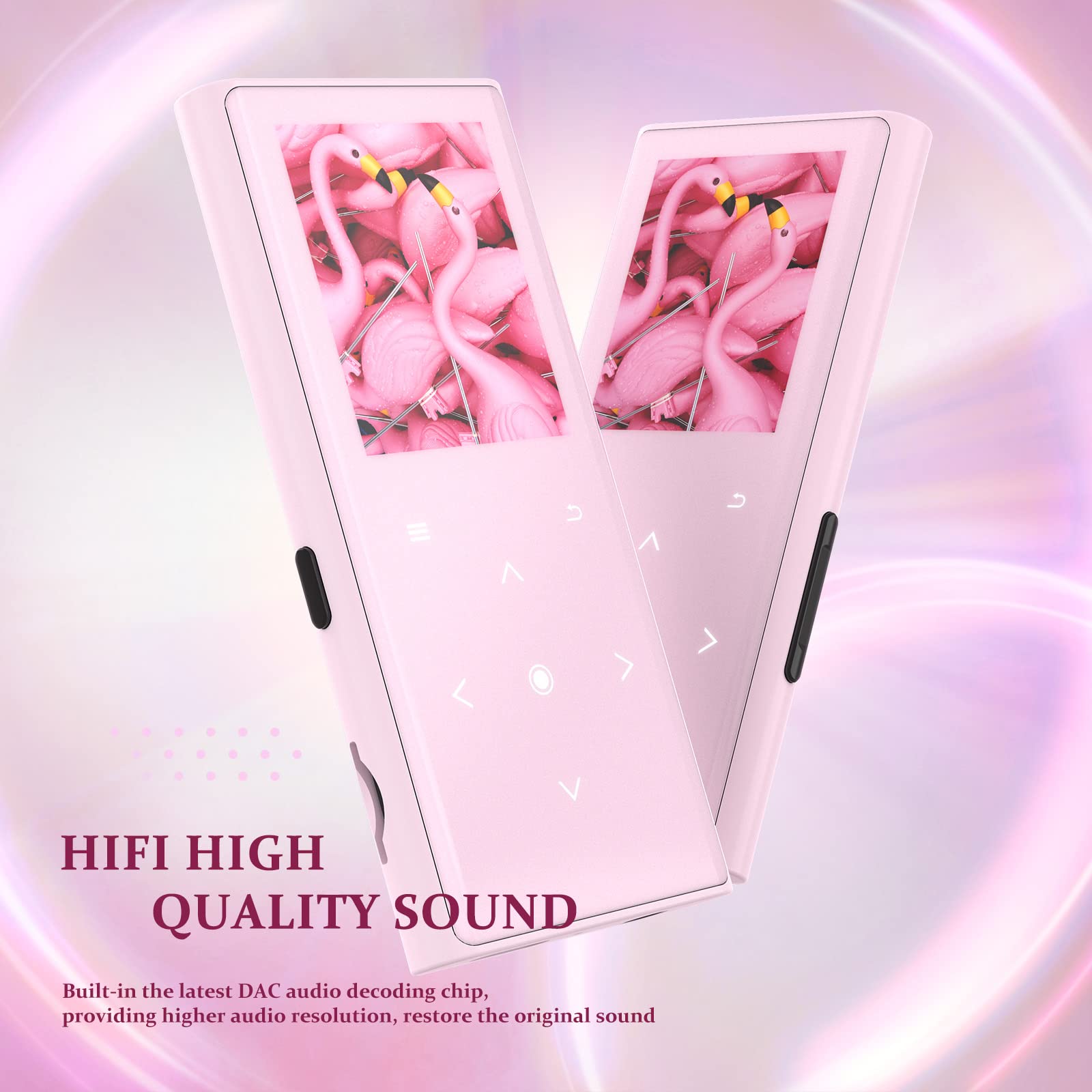 128GB Mp3 Player with Bluetooth 5.2,COCONISE Music Player with Speaker Hi-Fi Lossless Sound Quality, with FM Radio, Voice Recording, E-Book Function,Super Light Perfect for Running