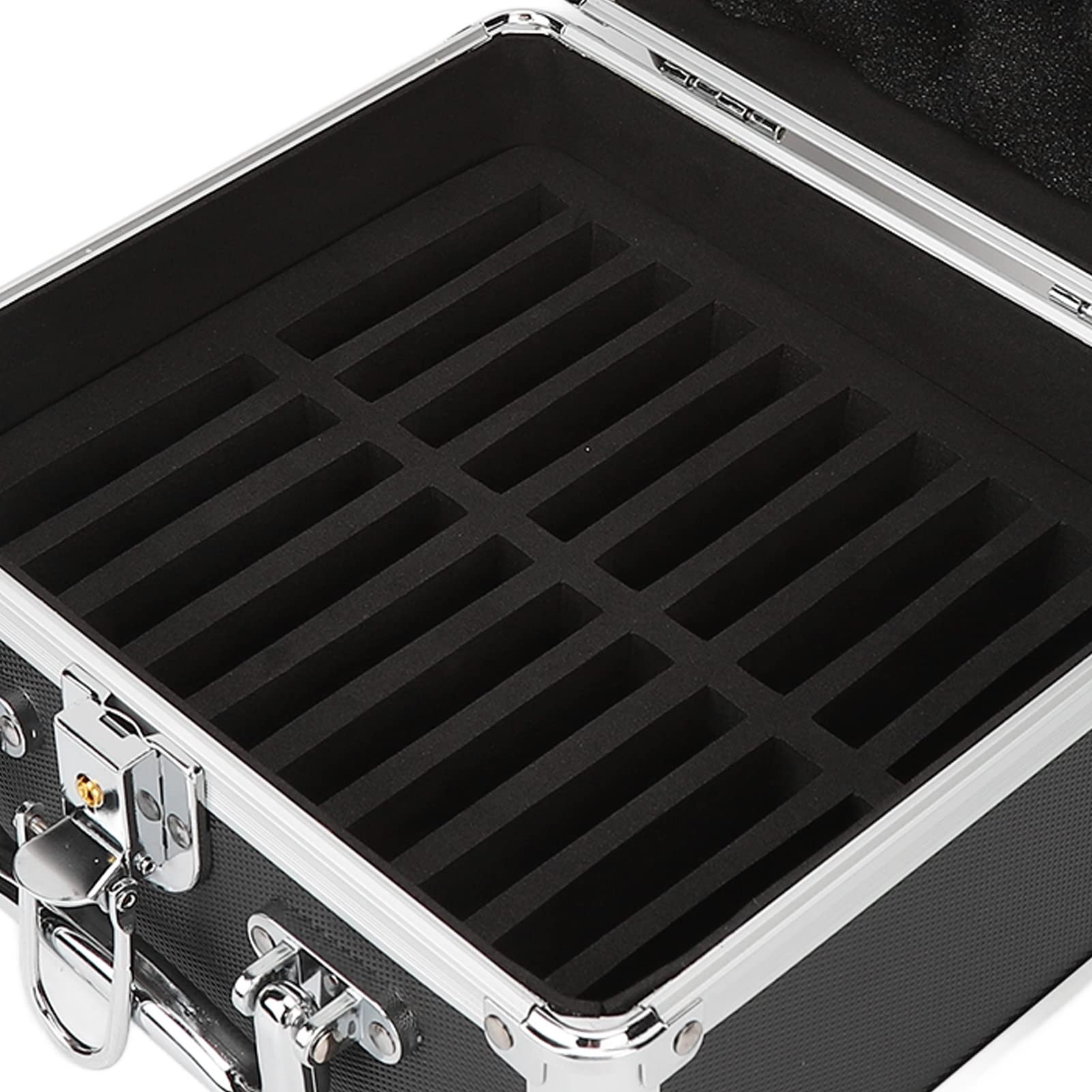 20 Bays Double Protection Hard Drive Protection Box with Security Lock,2.5in Handle HDD Storage Box Suitcase,Fit for Internal Hard Drive