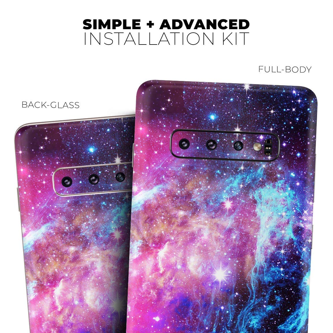 DesignSkinz Bright Trippy Space Protective Vinyl Decal Wrap Skin Cover Compatible with The Samsung Galaxy S20 (Screen Trim & Back Glass Skin)