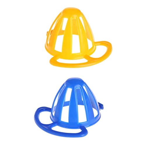 4pcs Color Finches Vegetable Plastic Random Hatching Food Finch for Dispenser Tool Eggs Water Fixed Bird Parakeet Accessory Cockatiel Parrot Canaries Hollow Feeder Conure Basin