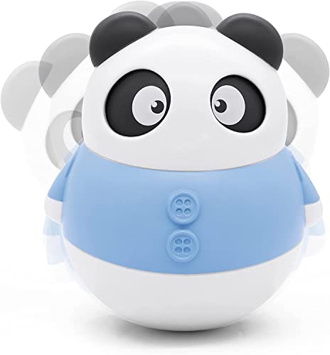 Conzy Roly Poly Tumbler Panda, Baby Tummy Time Toy, Cute Musical Toy Gift for Infant Boy Girl 36 Months and Up, Cute Desk Toys for Office for Adults