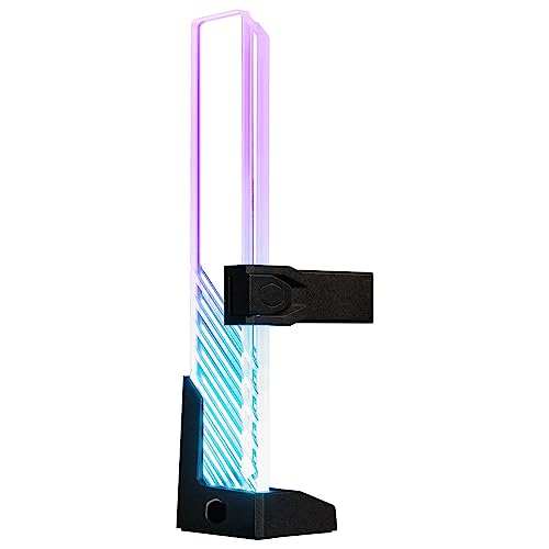 Cooler Master MasterAccessory ARGB GPU Support Bracket, Edge-Lit ARGB Tempered Glass, Universal GPU Bracket, Multiple Orientations (MCA-U000R-GSBTG-00)