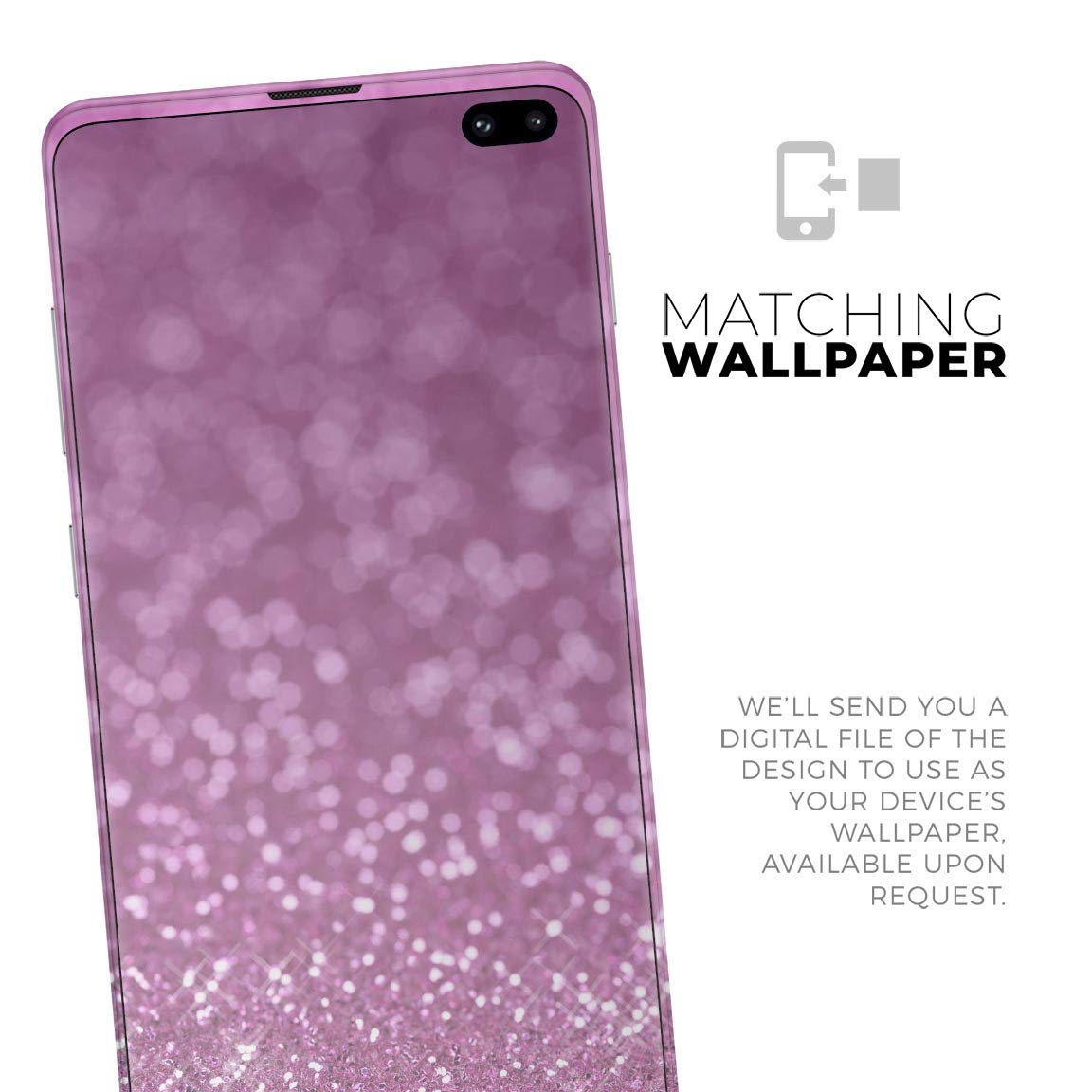 DesignSkinz Pink Unfocused Glimmer Protective Vinyl Decal Wrap Skin Cover Compatible with The Samsung Galaxy S20 (Screen Trim & Back Glass Skin)