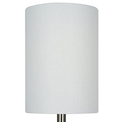 Catalina 22791-001 Coastal Tapered Clear Blue Glass Small Table Lamp with Brushed Nickel Accents, 14", Teal