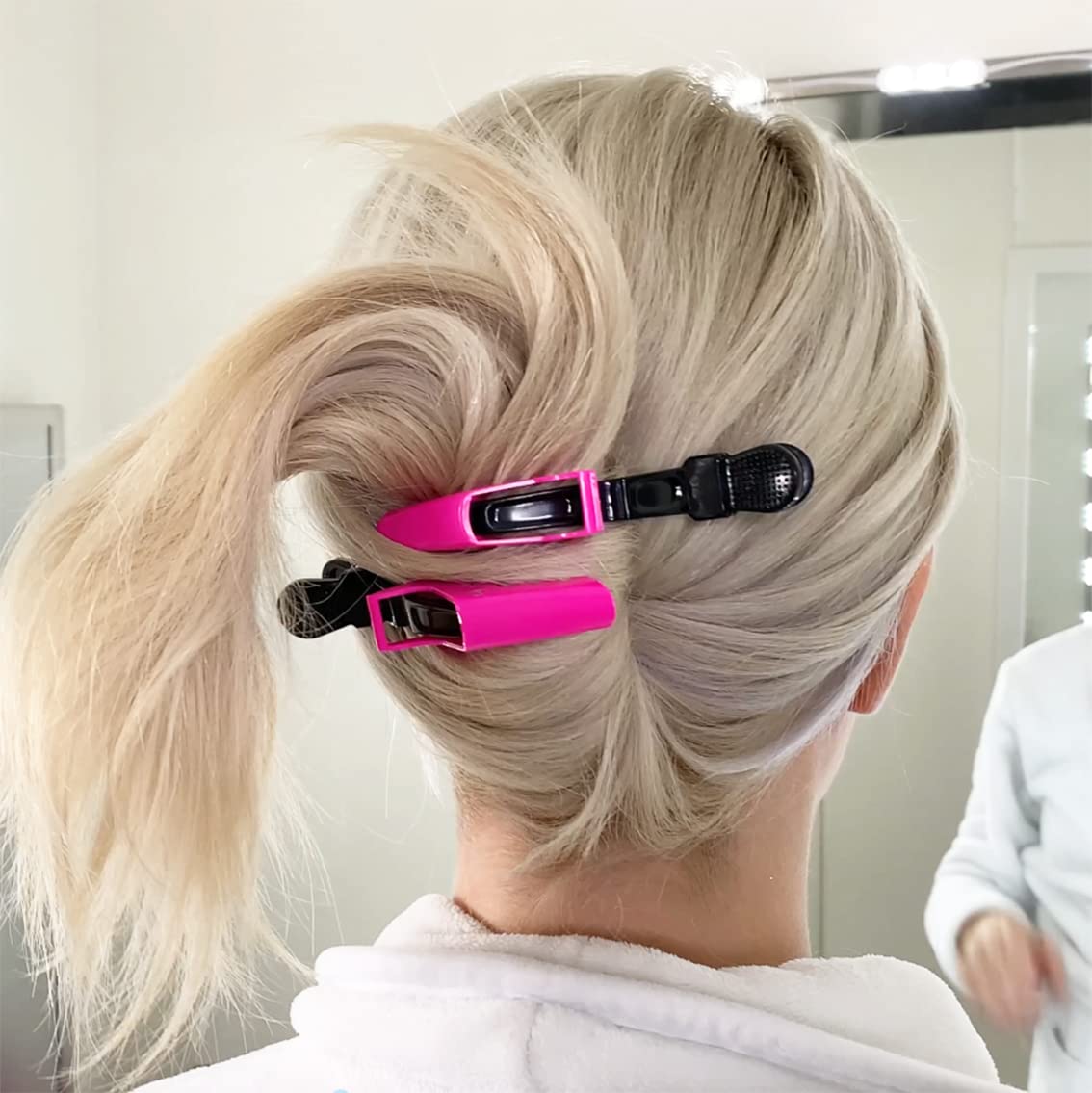 HH&LL Hair Clips for Women β Wide Teeth & Double-Hinged Design β Alligator Styling Sectioning Clips of Professional Hair Salon Quality - 10Pack (Mixing)